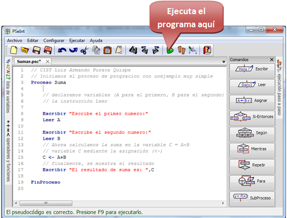 PROGRAMACIÓN EN PSEINT - IES SAN JERONIMO