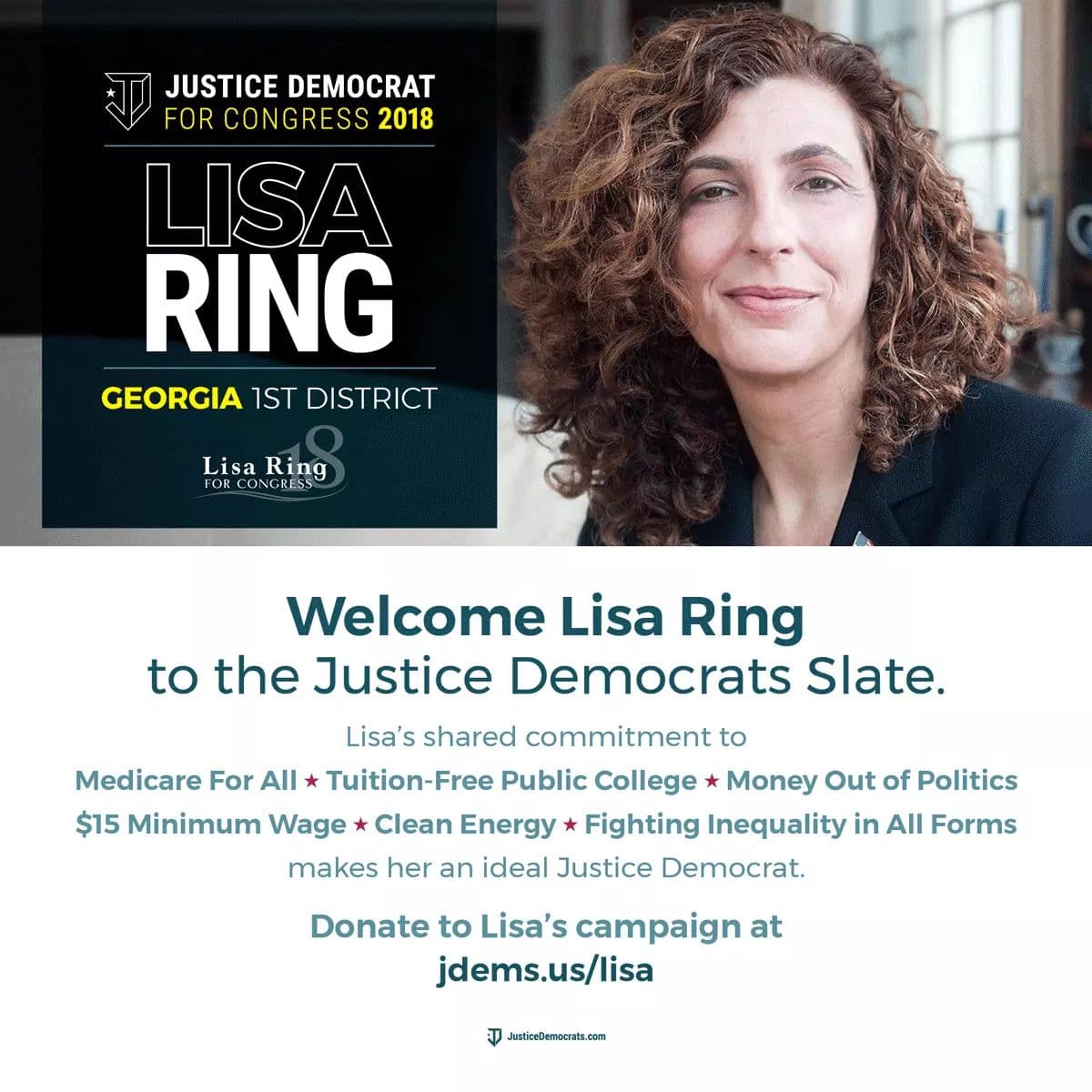 ANNOUNCEMENT: Our Revolution Endorses Lisa Ring - Georgia CD01 - U.S ...