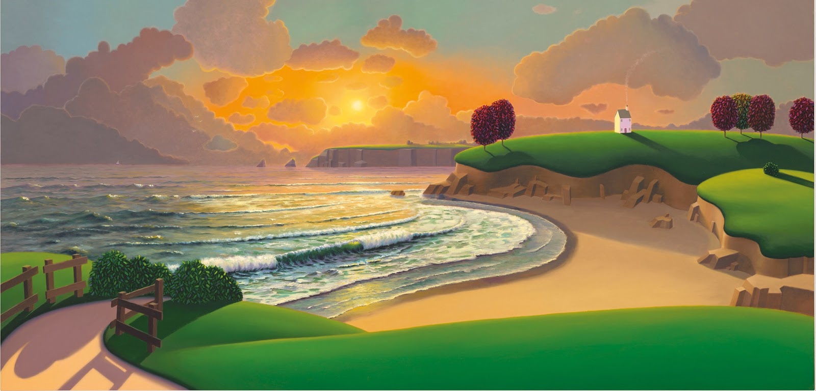 Paul Corfield, 1970 | Naïf Style Landscape painter | Tutt'Art ...