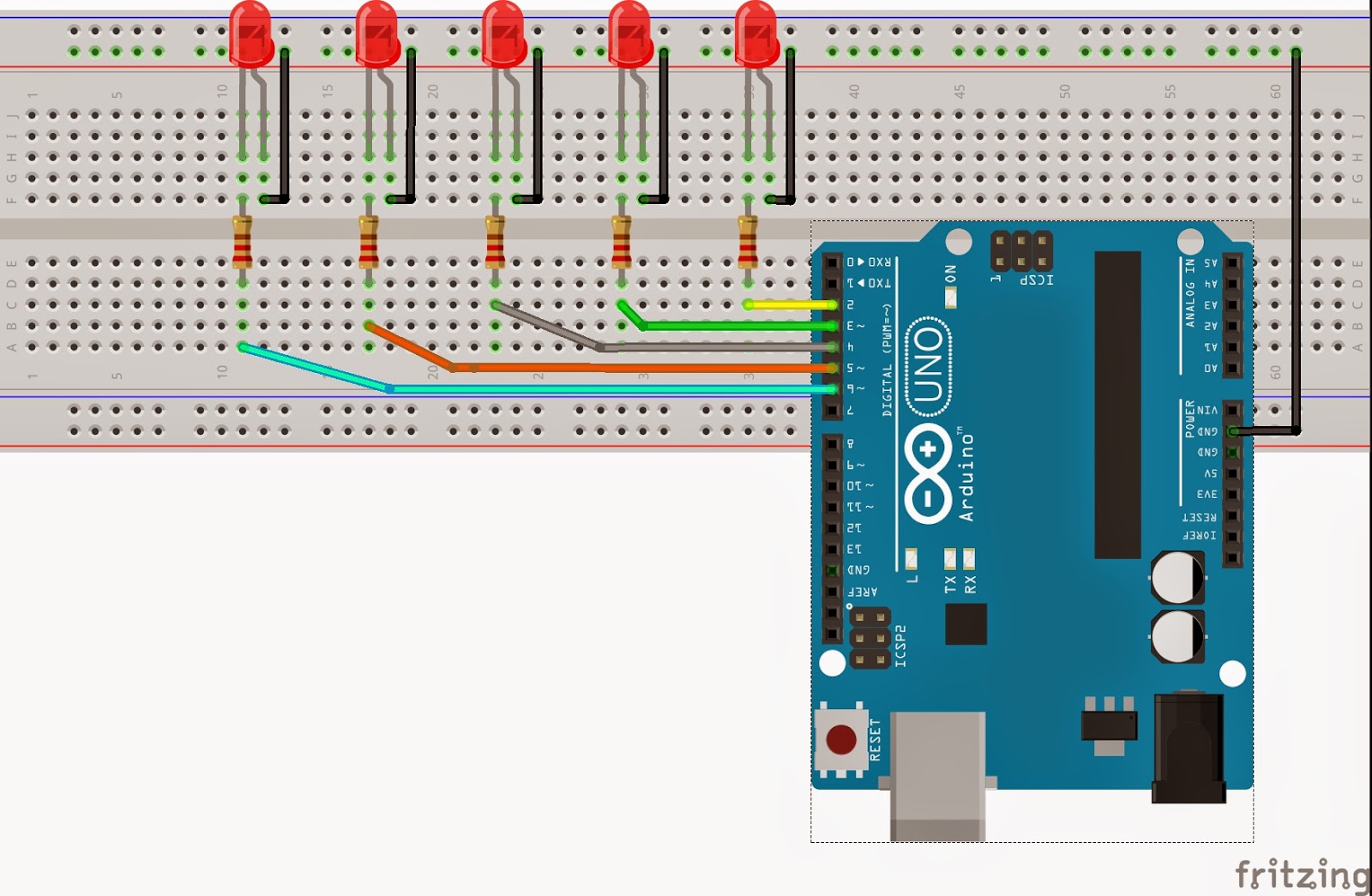 LED LIGHT SEQUENCING ~ Automation Using Labview and arduino
