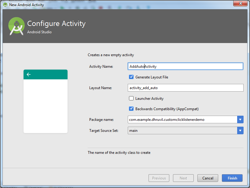 Create custom callback listener in android Create custom callback listener in android