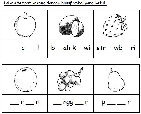 BAHASA MALAYSIA PRASEKOLAH: Latihan Buah-buahan