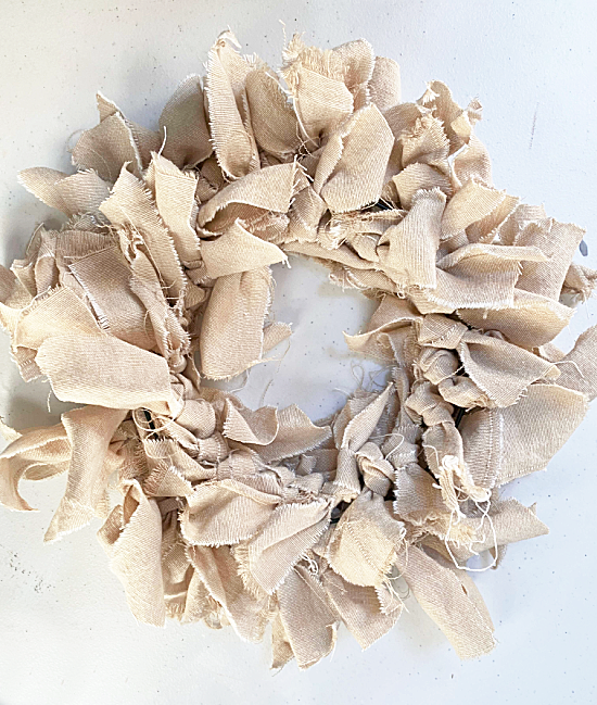 Easy and Inexpensive Rag Wreath