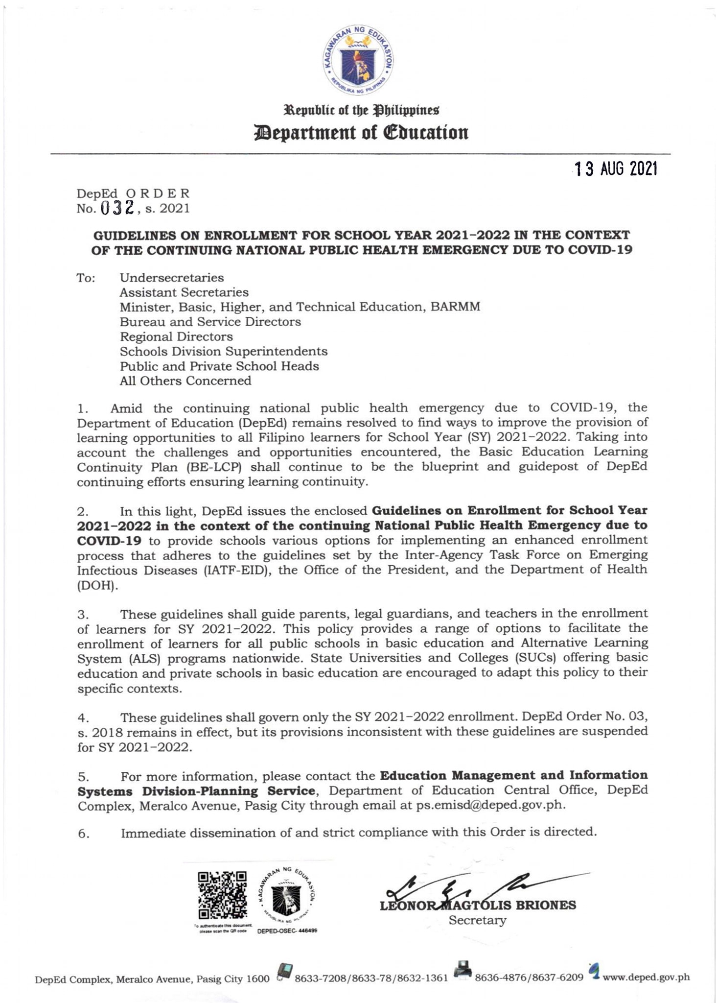 Guidelines On Enrollment For School Year 2021 2022 In The Context Of guidelines-on-enrollment-for-school-year-2021-2022-in-the-context-of