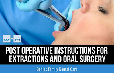 PDF: Post Operative Instructions for Extractions and Oral Surgery
