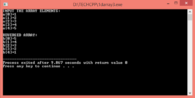 C Program To Reverse A Single Dimensional Array Using Another Array Devcppgcc Techcpp