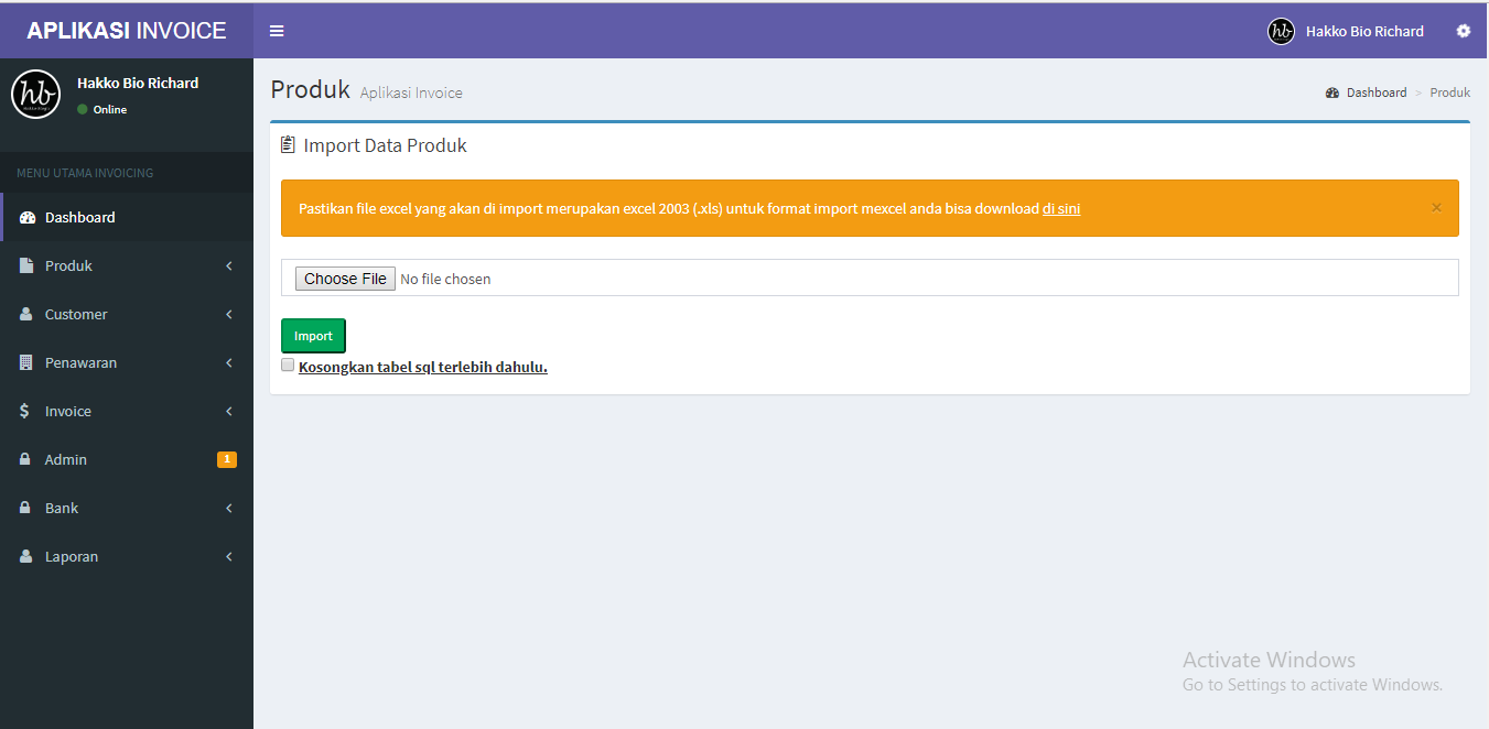 Aplikasi Invoice Dengan Php Mysql Dan Bootstrap 3