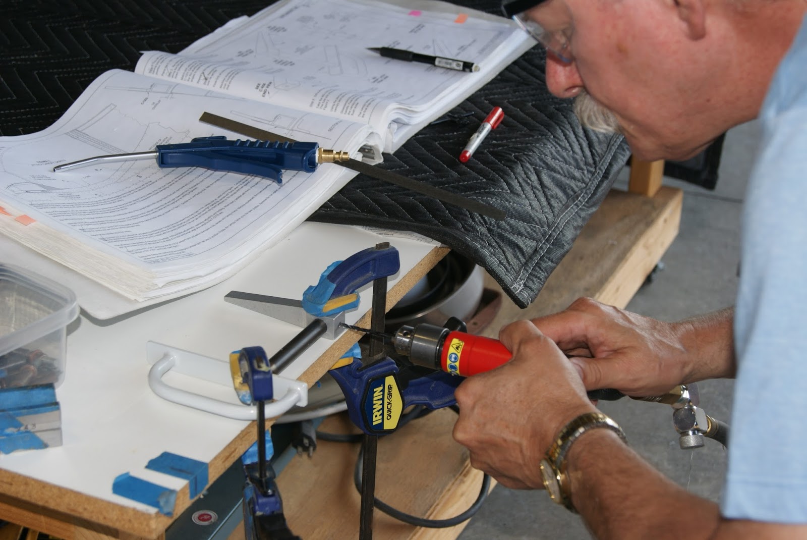 DOG Aviation John's RV-12 Blog: C-1201 Canopy Drilling Completed