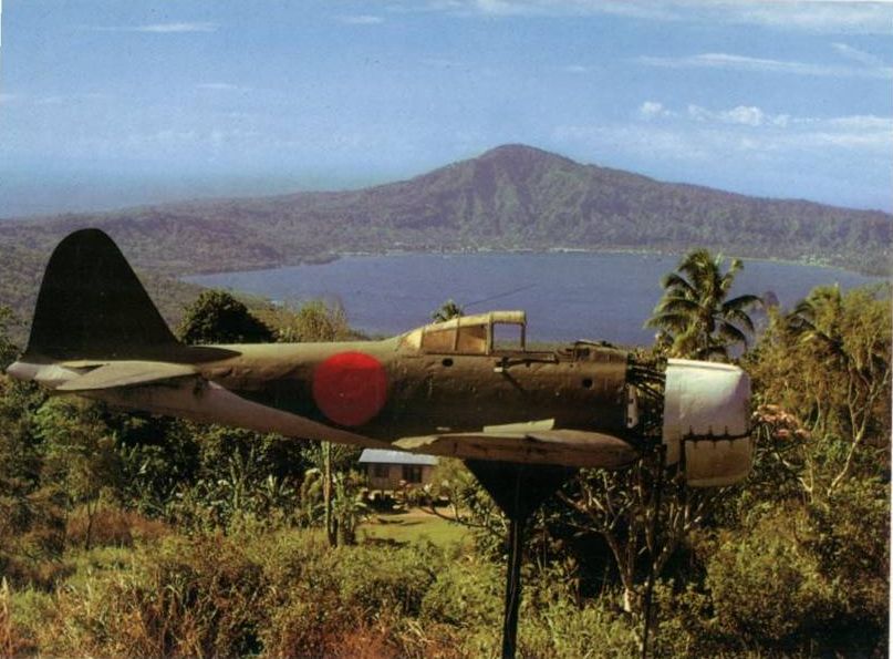 transpress nz: Japanese Zero fighter monument in Papua New Guinea
