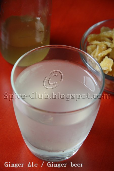 Crystallized Ginger-Ginger ale- ginger syrup