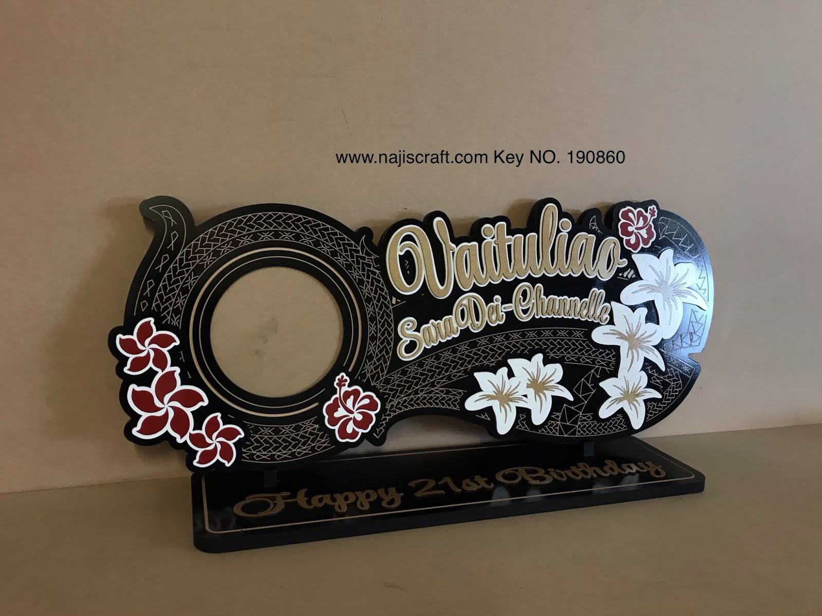 NO. 190860 21ST KEY 70CM - SAMOAN PATTERNS