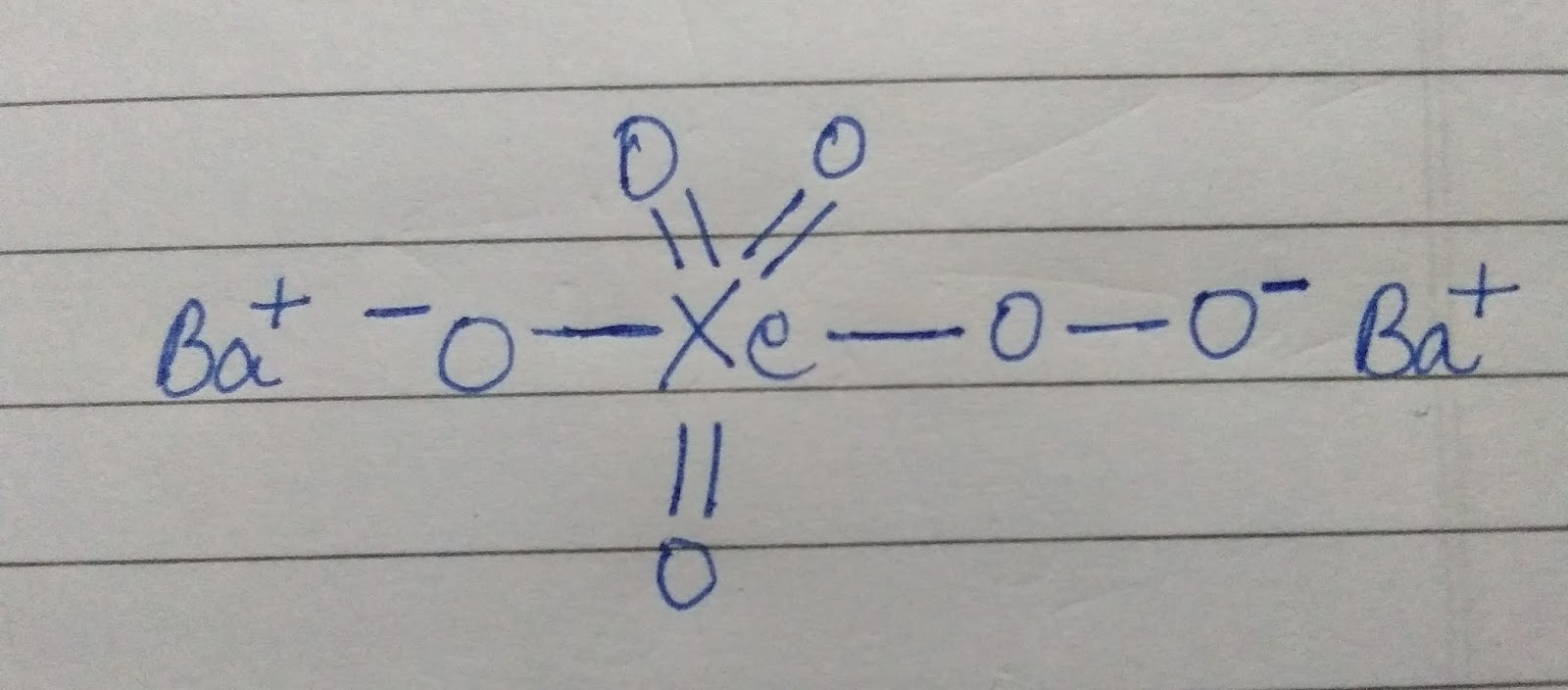 How do you calculate the oxidation state of Xe in BaXeO6?