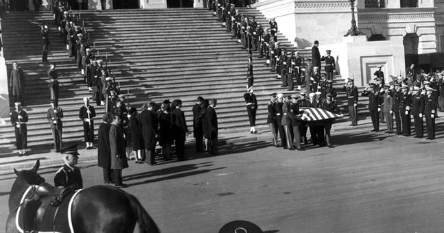 JFK + 50: THE MILITARY PROCESSION MARCHED SLOWLY TO THE BEAT OF MUFFLED ...