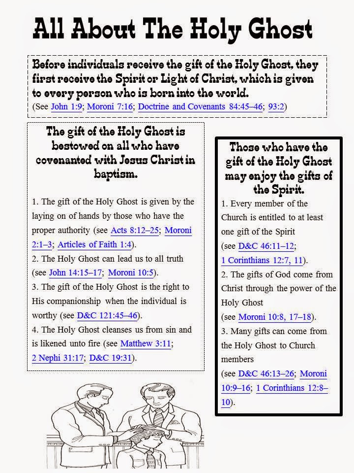Sofia's Primary Ideas: LDS Baptism & Holy Ghost Outline- Scripture ...