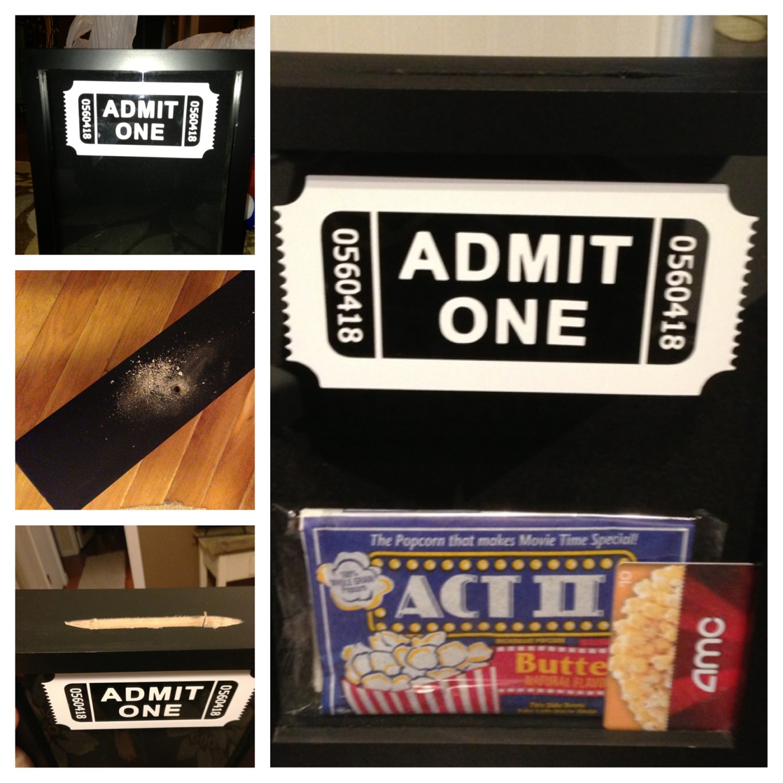 Create. Cook. Teach.: Admit One. Ticket Shadow Box