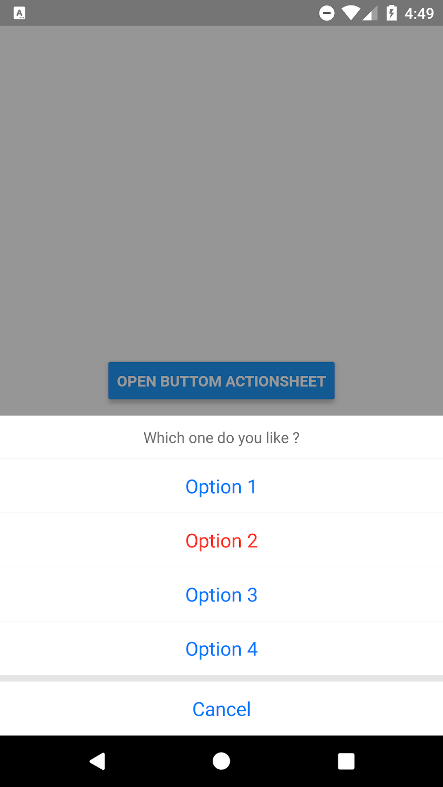 React Native Bottom Action Menu Example | SKPTRICKS