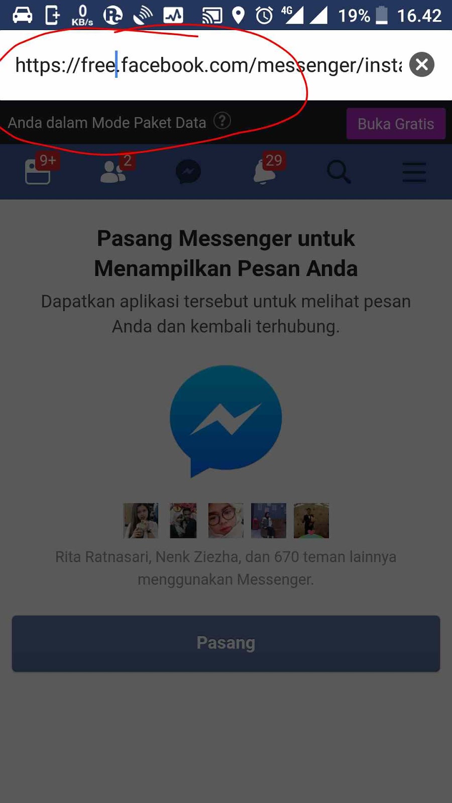 Cara Buka Pesan Facebook di Android Tanpa Facebook Messenger - faggotbread