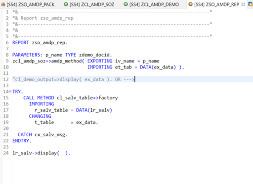 SAP ABAP Central: ABAP Managed Database Procedure