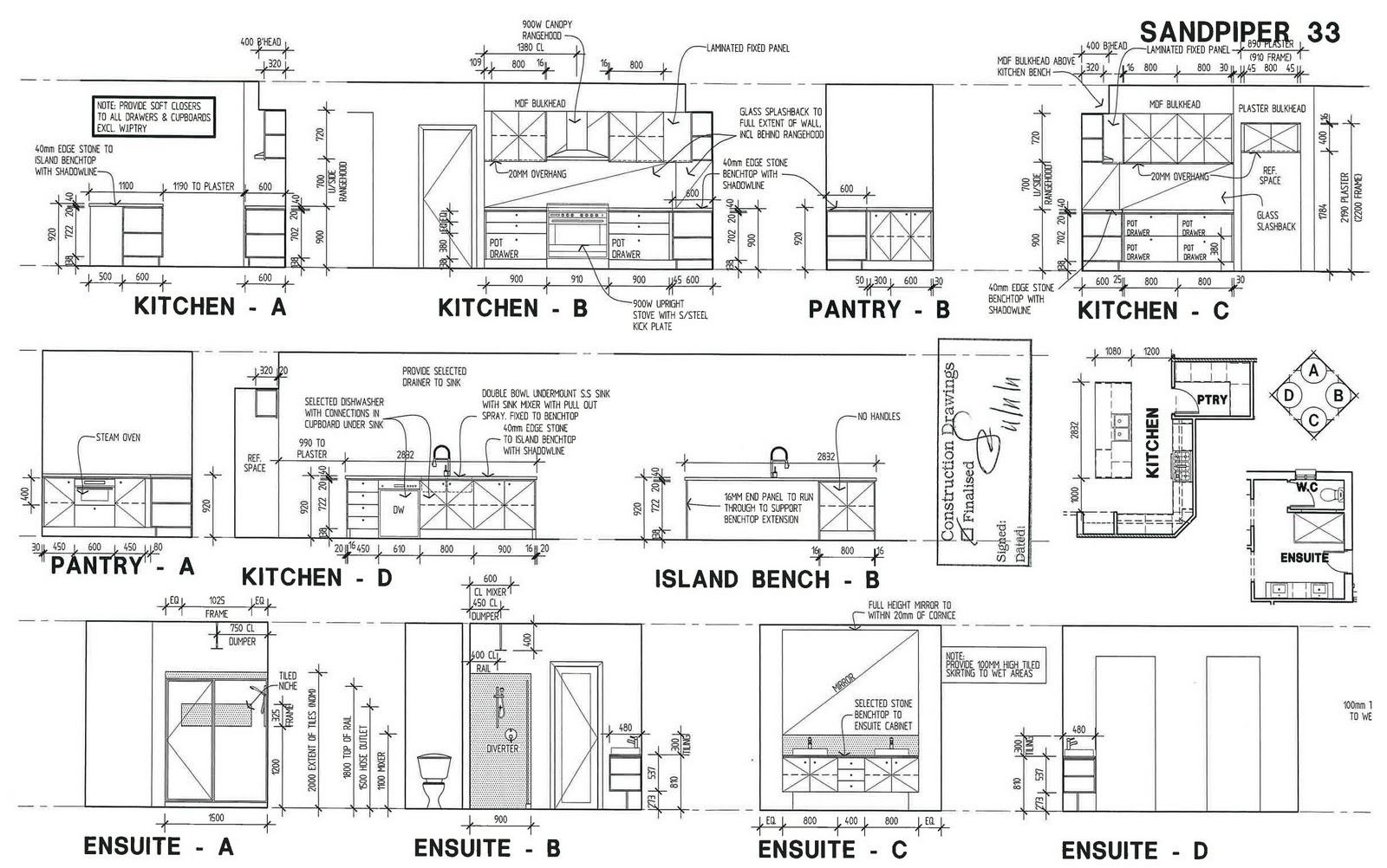 Leanne and Rups' First Build: Final Drawings
