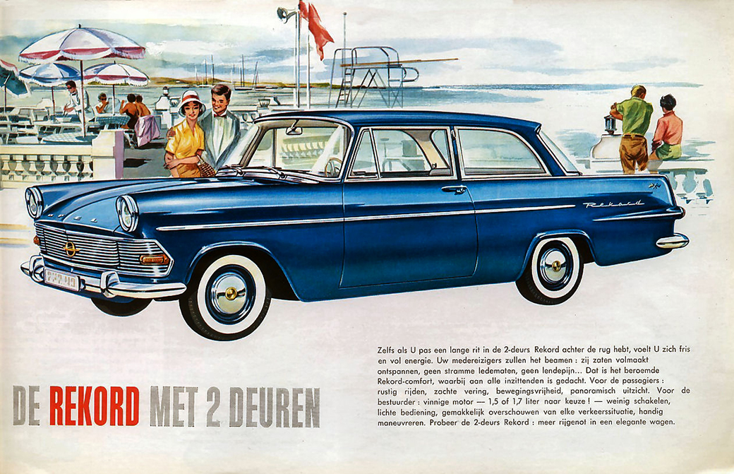 .: 1959. Opel Rekord. Brochure (Neederland)