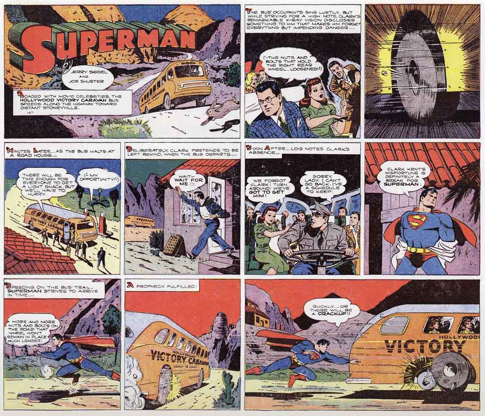 Vintage Superman Comic Strip