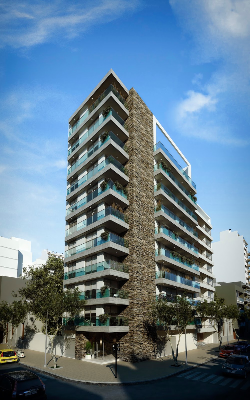 RENDERS - IMAGENES 3D: Render: Edificio en La Plata, Bs As.