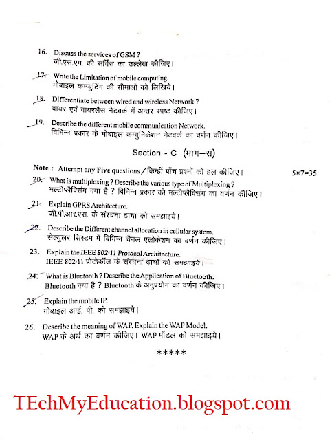 UBTER CSE 6 sem papers