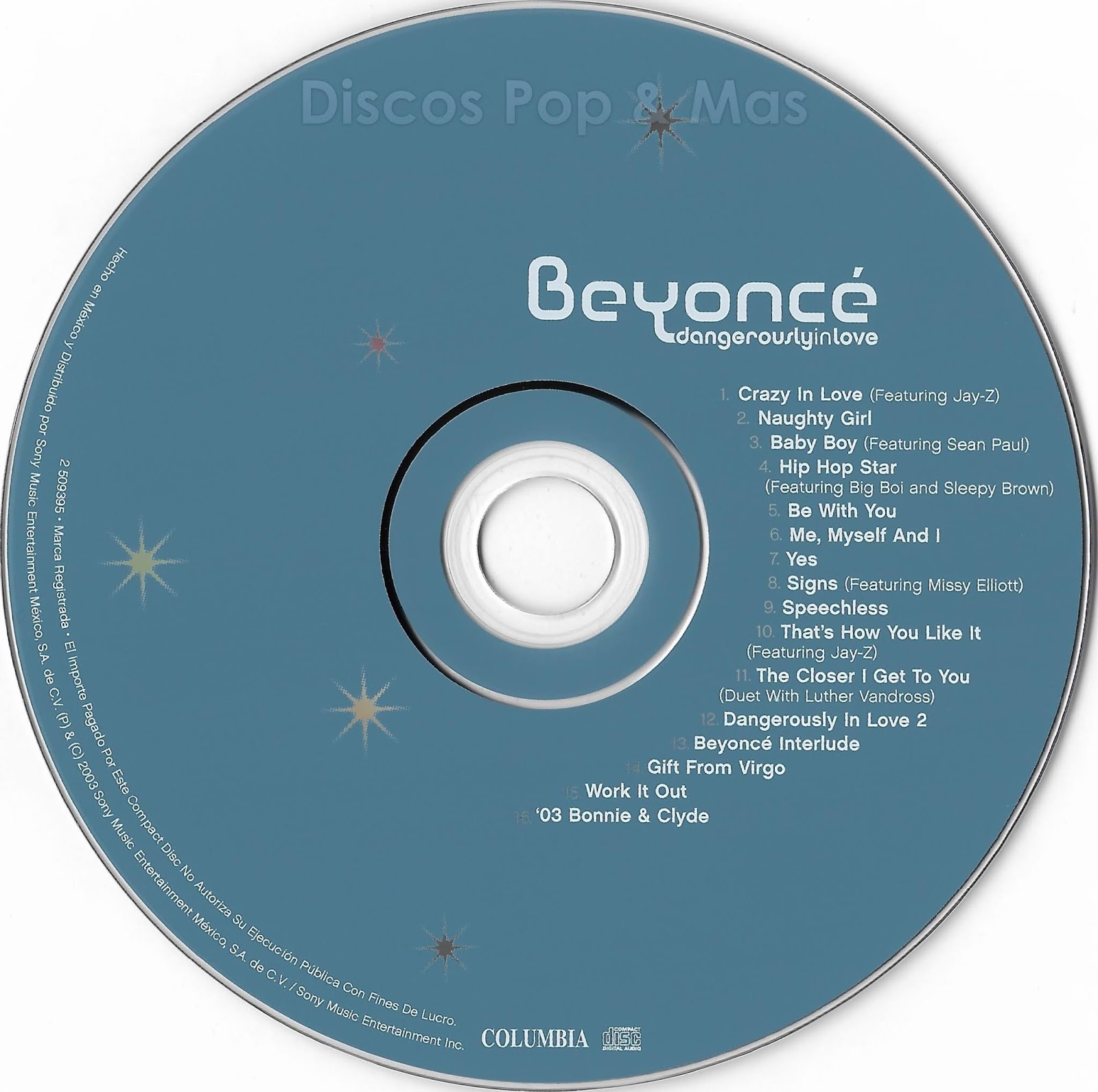 Discos Pop & Mas: Beyoncé - Dangerously In Love