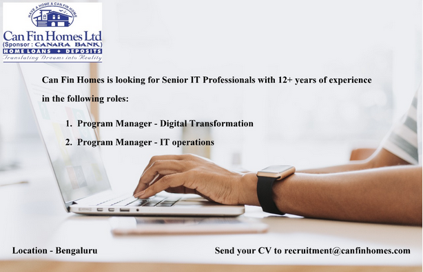 Can Fin Homes Recruitment 2023 Apply IT Professional Vacancies