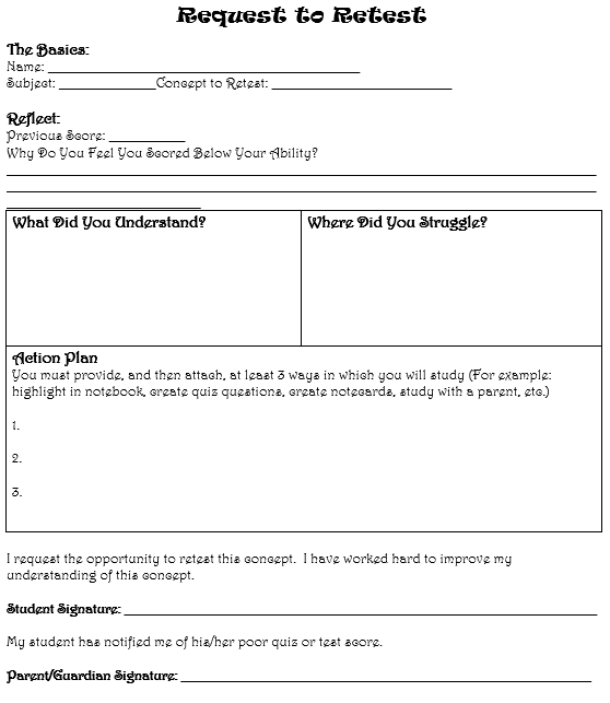 Fabulous Fifth Grade: Late Work and Retake Policy