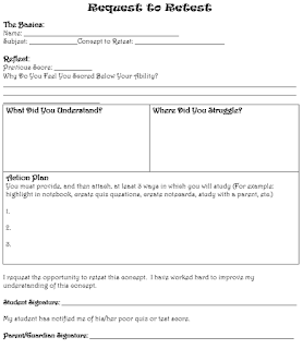 Fabulous Fifth Grade: Late Work and Retake Policy