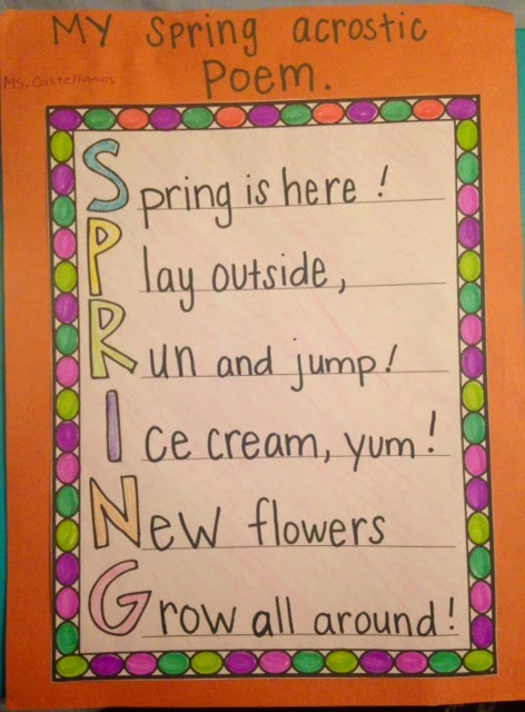 Spring Acrostic Poems For Kids