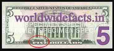 World Wide Facts: BACK OF $ 5