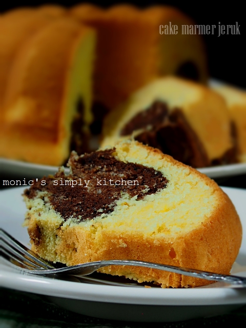 Cake Marmer Jeruk - Monic's Simply Kitchen