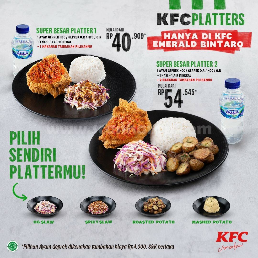 KFC PLATTERS! Harga Spesial Paket Super Besar mulai Rp 40.909 - scanharga