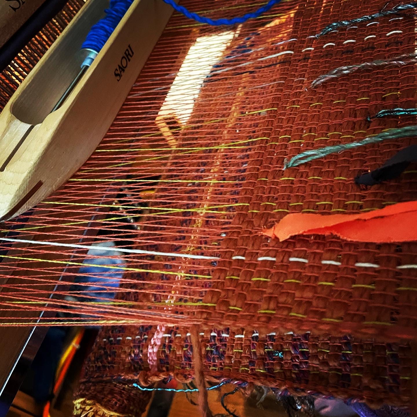 CENTERING WITH FIBER: weaving saori banners, and spinning on my ...