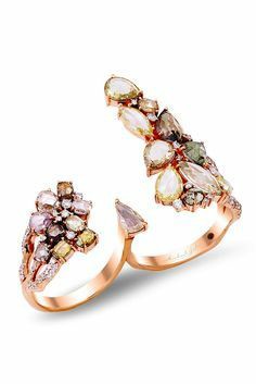 Crystal stone statement rings