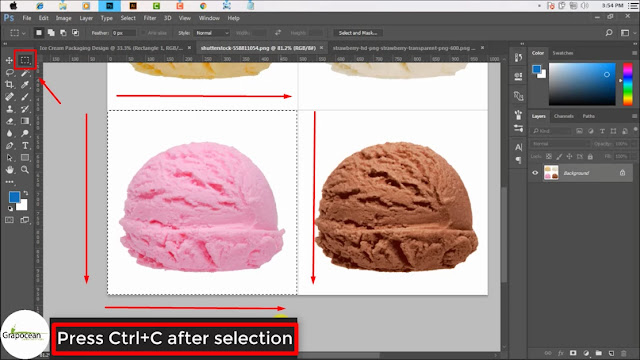 Photoshop packaging design Tutorial-(Ice Cream)