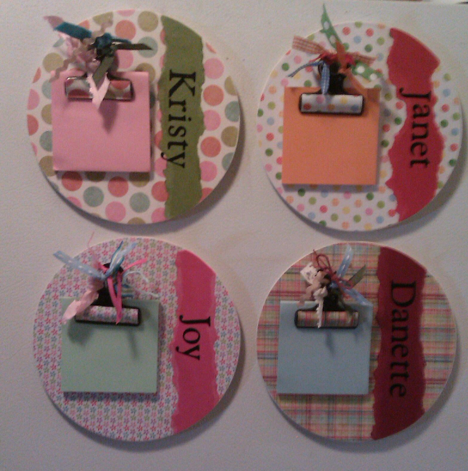 Jen's Happy Spot: Personalized Magnetic Note Holders
