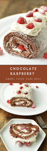 Chocolate Raspberry Angel Food Cake Roll | Savoury Recipes