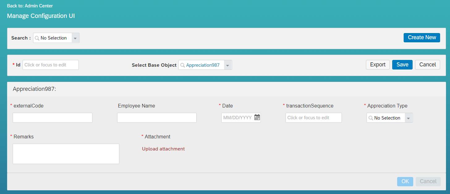EMPLOYEE CENTRAL: Custom MDF Object Creation