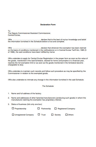 Formal Declaration Letter Format - Birthday Letter