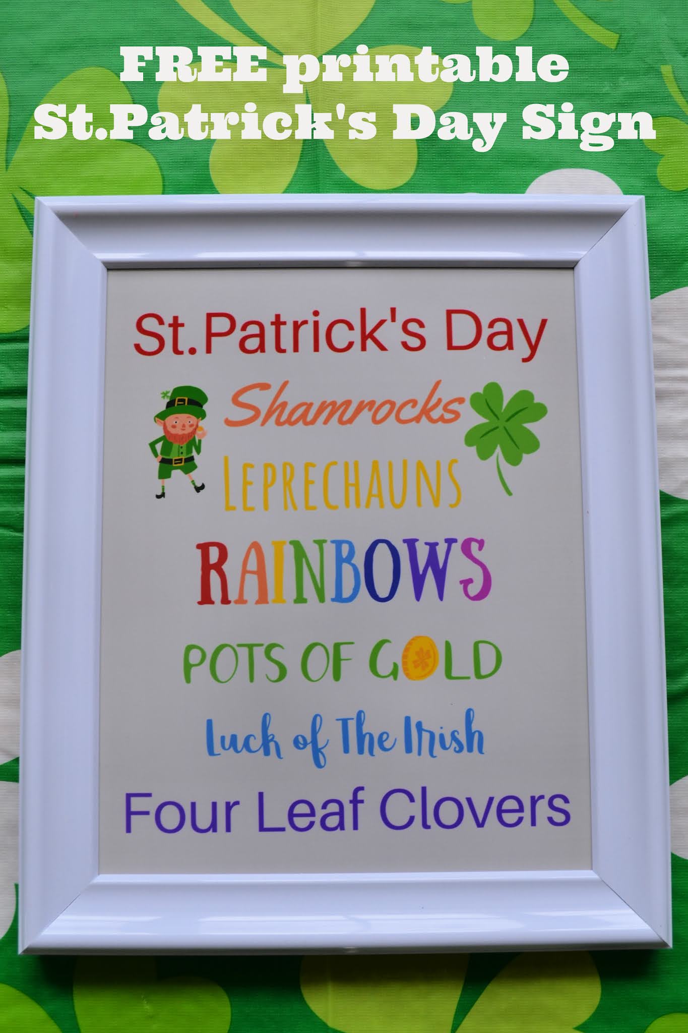 East Coast Mommy: FREE St.Patrick's Day Printable Sign