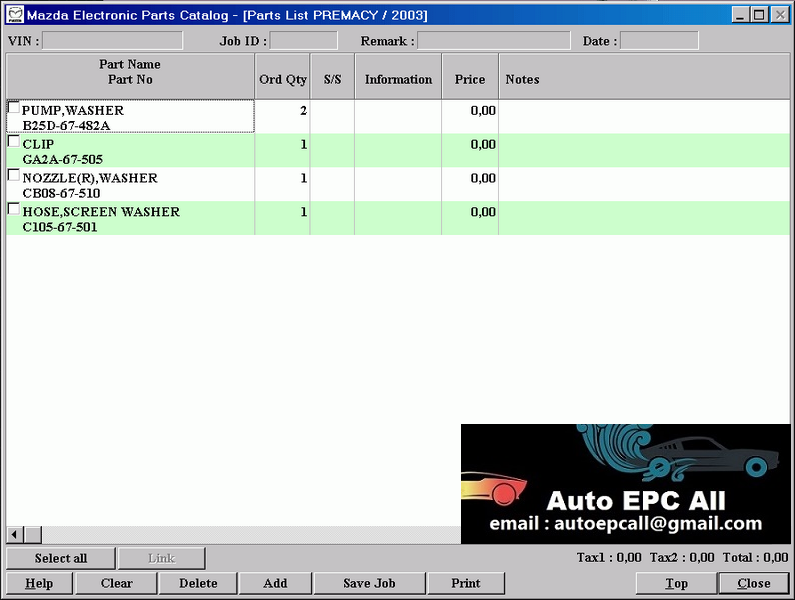 Mazda EPC2 Europe Parts Catalogue 2018