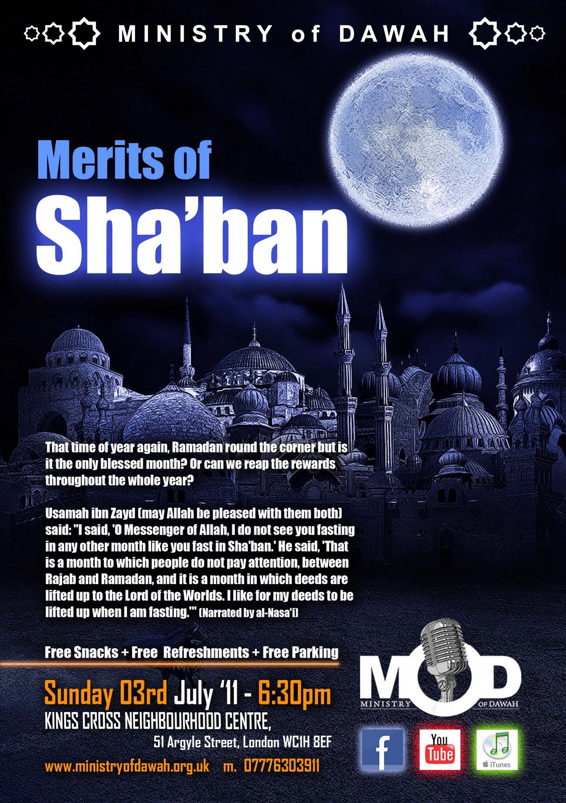 Ministry of Dawah: Merits of Sha’ban