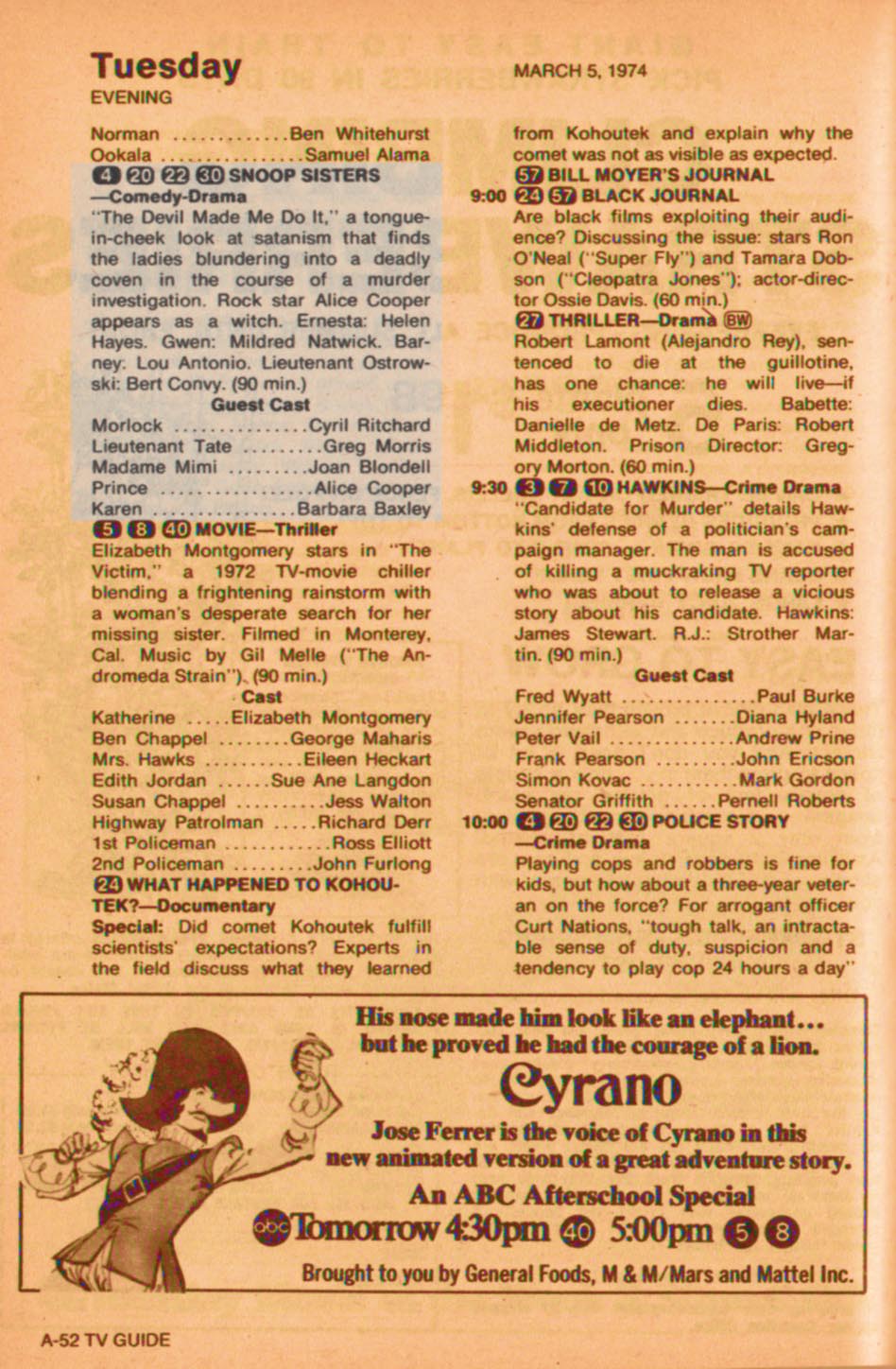 EvenSpot Speaks: 1974 TV Guide