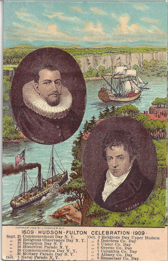 Inside the Apple: Postcard Thursday: Henry Hudson's 1609 arrival