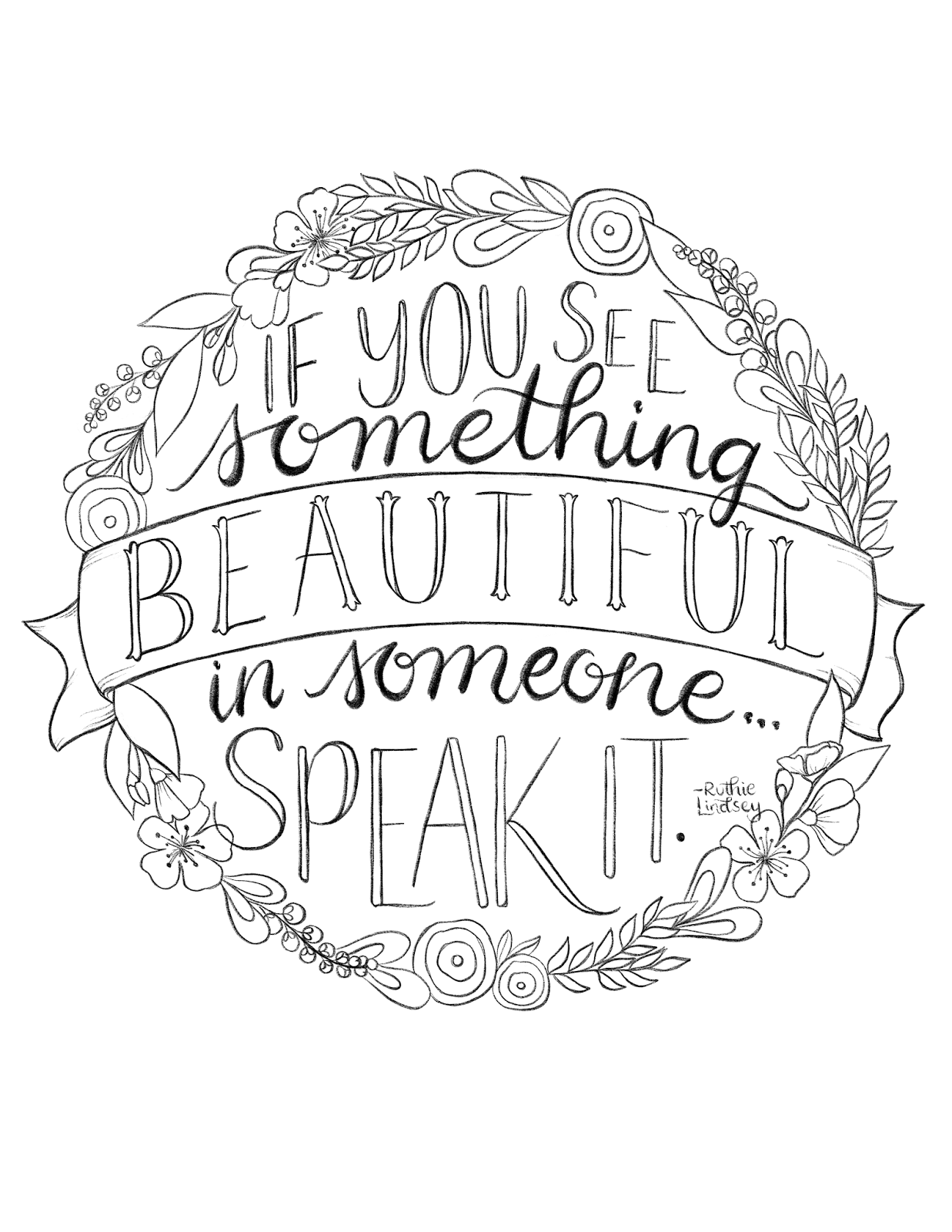 just what i {squeeze} in: Speak the Beautiful! - free coloring page