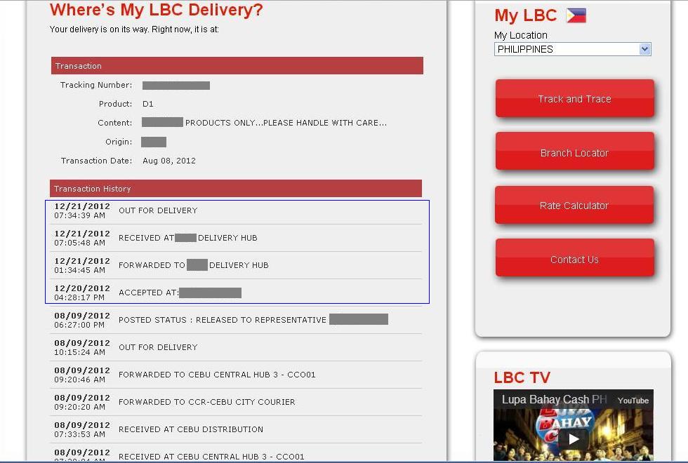 My Anything Goes Blog: Courier 101-A: Local Shipping (LBC) - Part 2