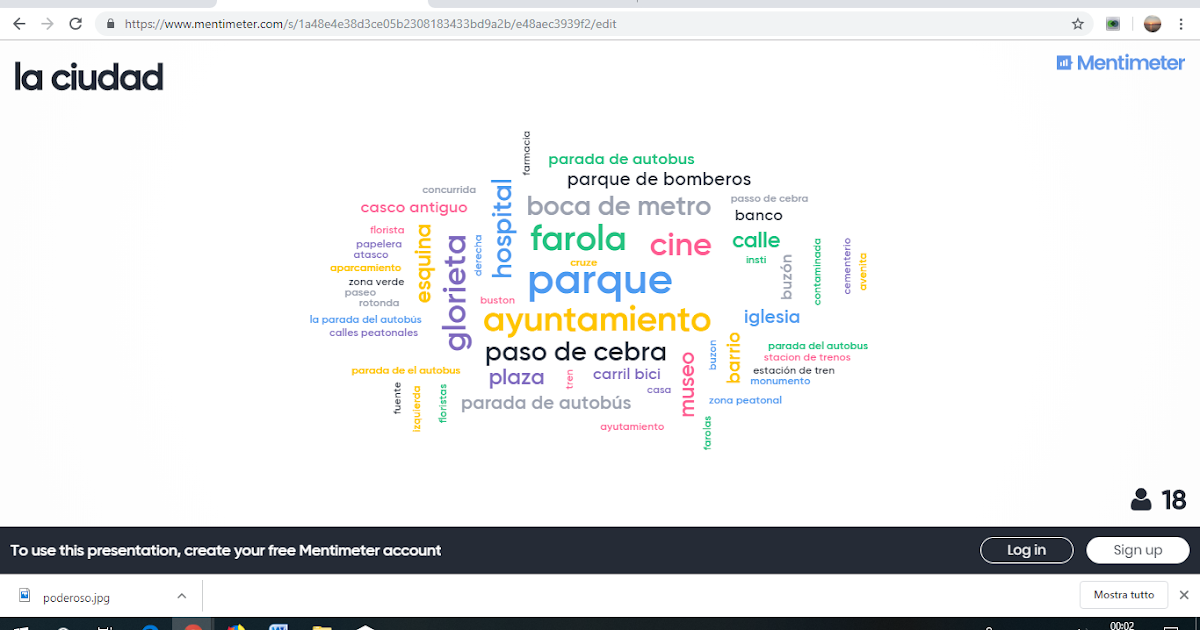 Tutorial mentimeter, muestras y comentarios
